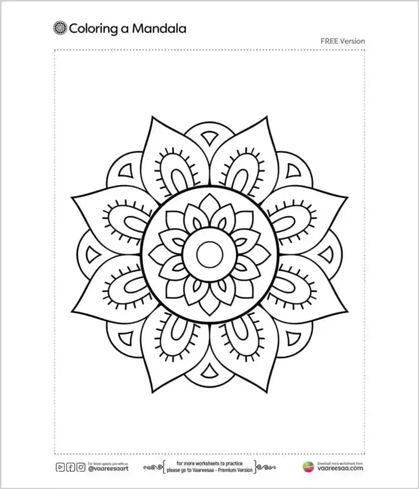 Coloring Mandala 6 – Digital Detox and Screen-Free activity worksheets ...